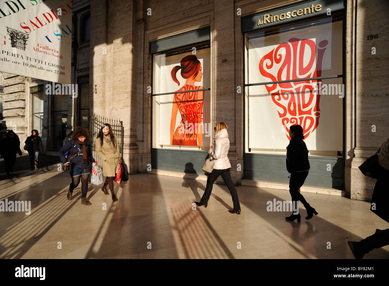 Italy, Rome, Galleria Alberto Sordi, Galleria Colonna, shop window ...