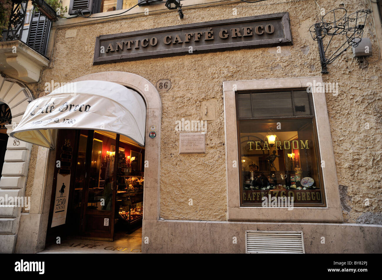Oldest Cafe In Rome Italy Rome, Lazio, Italy. Antico Caffe Grecco Via