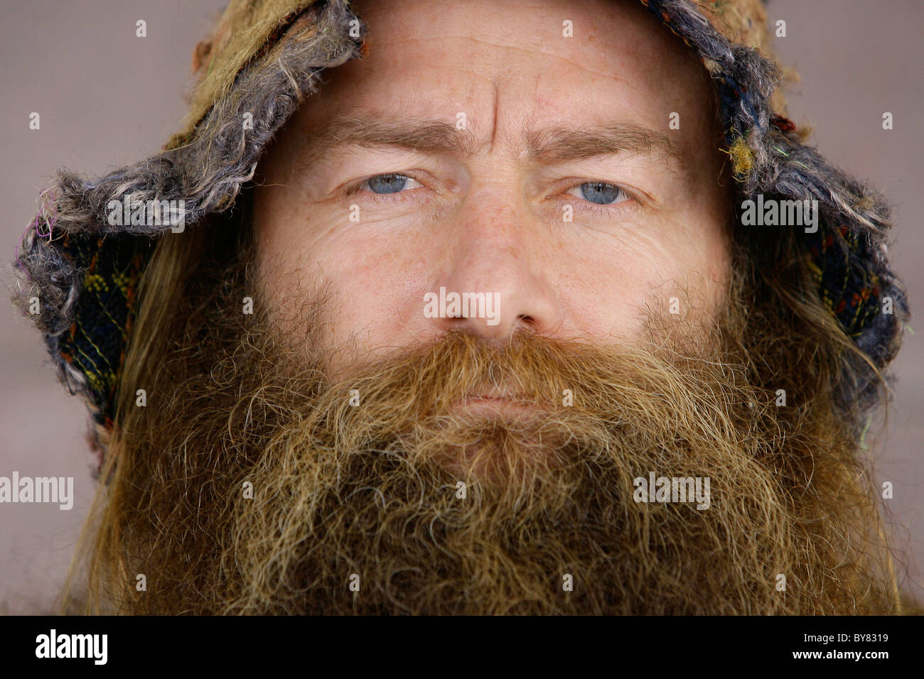 A competitor at the World Beard and Moustache Championships in Brighton ...
