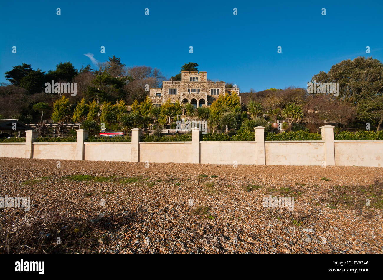 Luxury Beachfront House Pett Level East Sussex England Stock Photo - Alamy