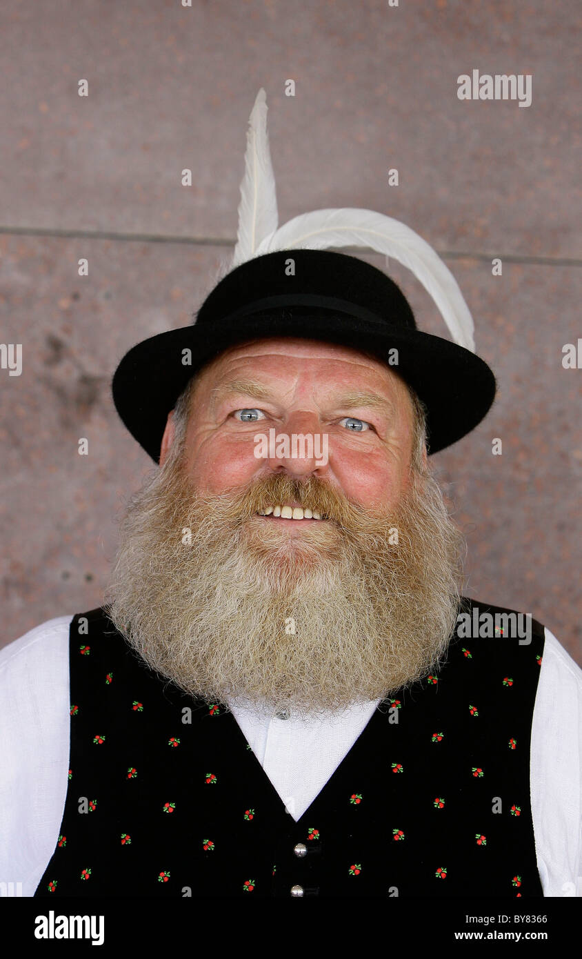 A competitor at the World Beard and Moustache Championships in Brighton ...