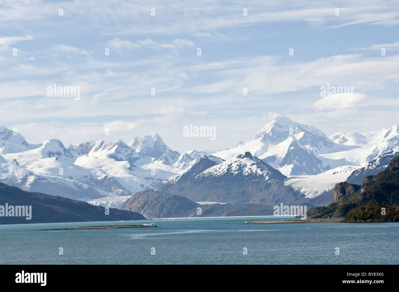 Ainsworth Bay a coastal inlet fed by the Marinelli Glacier Tierra del ...