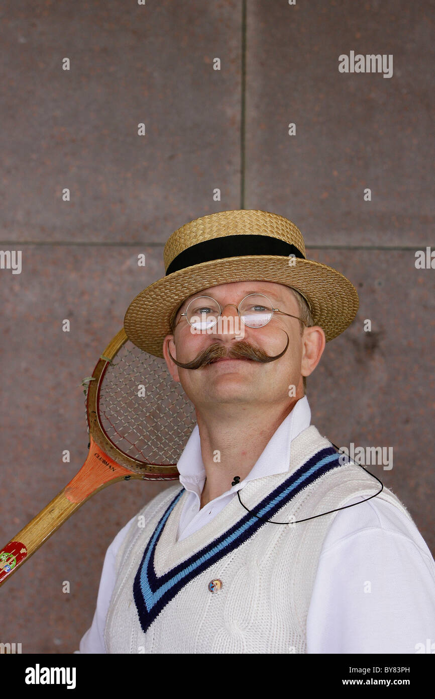 A competitor at the World Beard and Moustache Championships in Brighton ...
