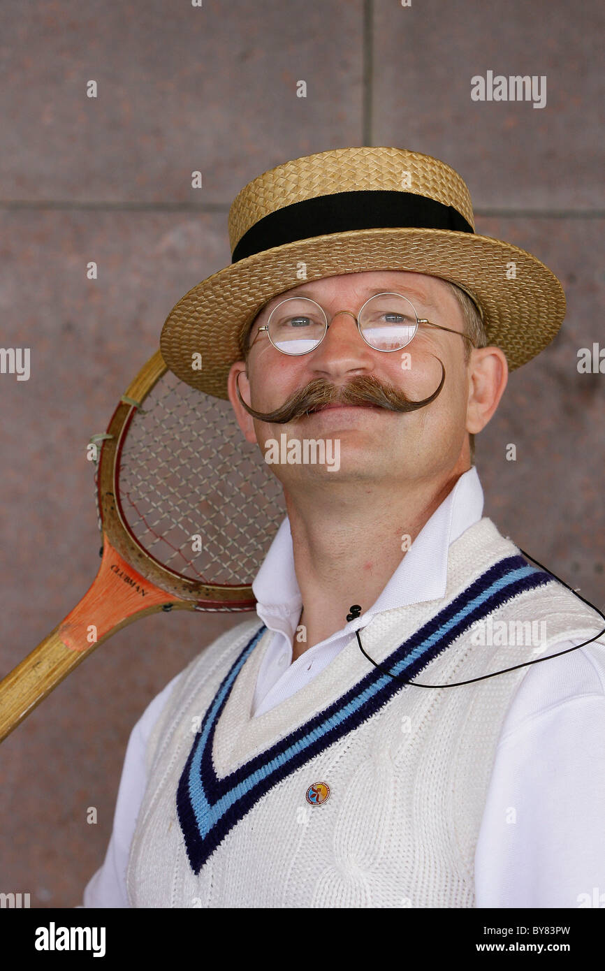 A competitor at the World Beard and Moustache Championships in Brighton ...