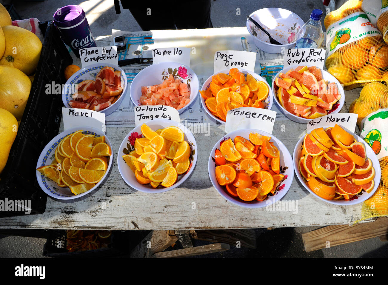 Florida citrus fruit for sales at an outdoor market Stock Photo - Alamy