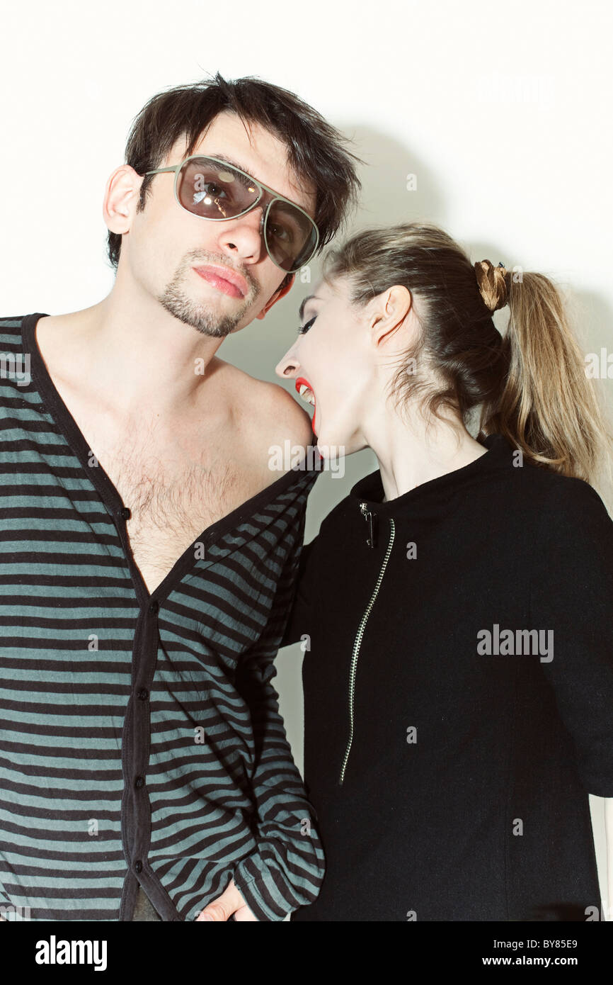 Stylish beautiful couple white hi-res stock photography and images - Alamy