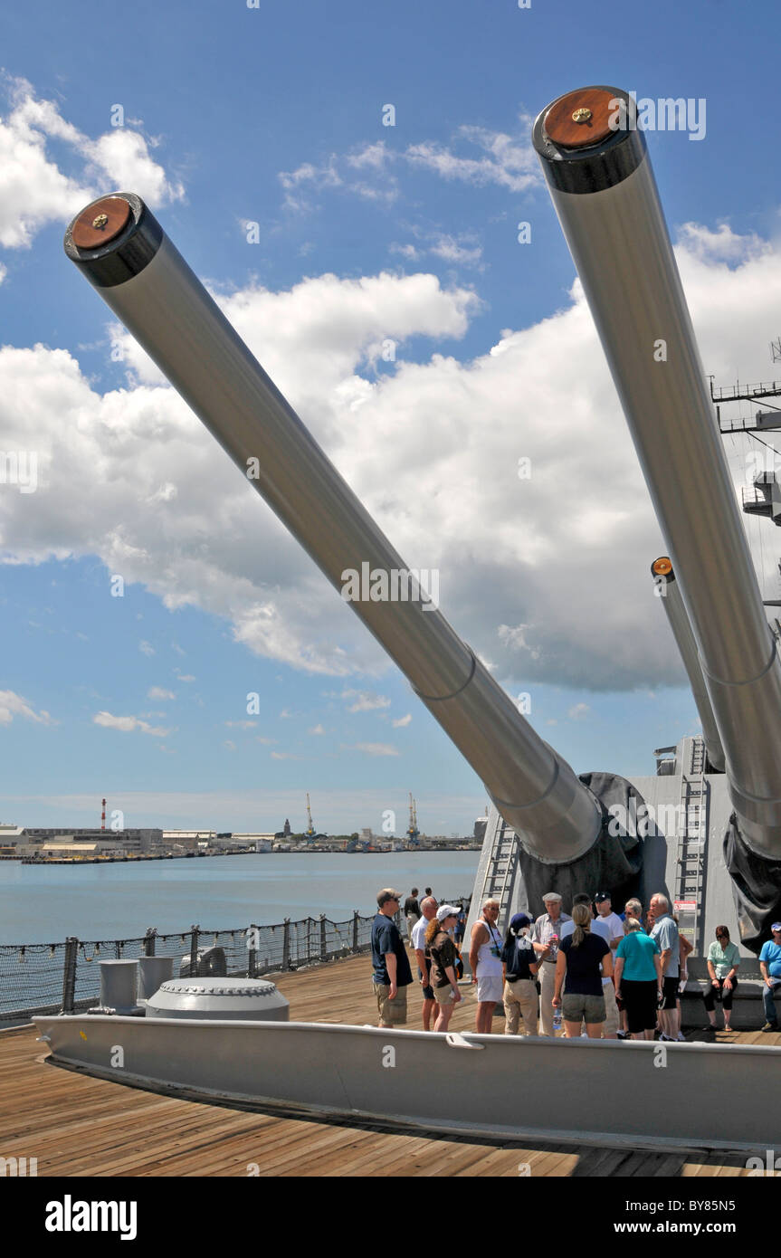 Gun Turrets USS Missouri Memorial Pearl Harbor Pacific National ...