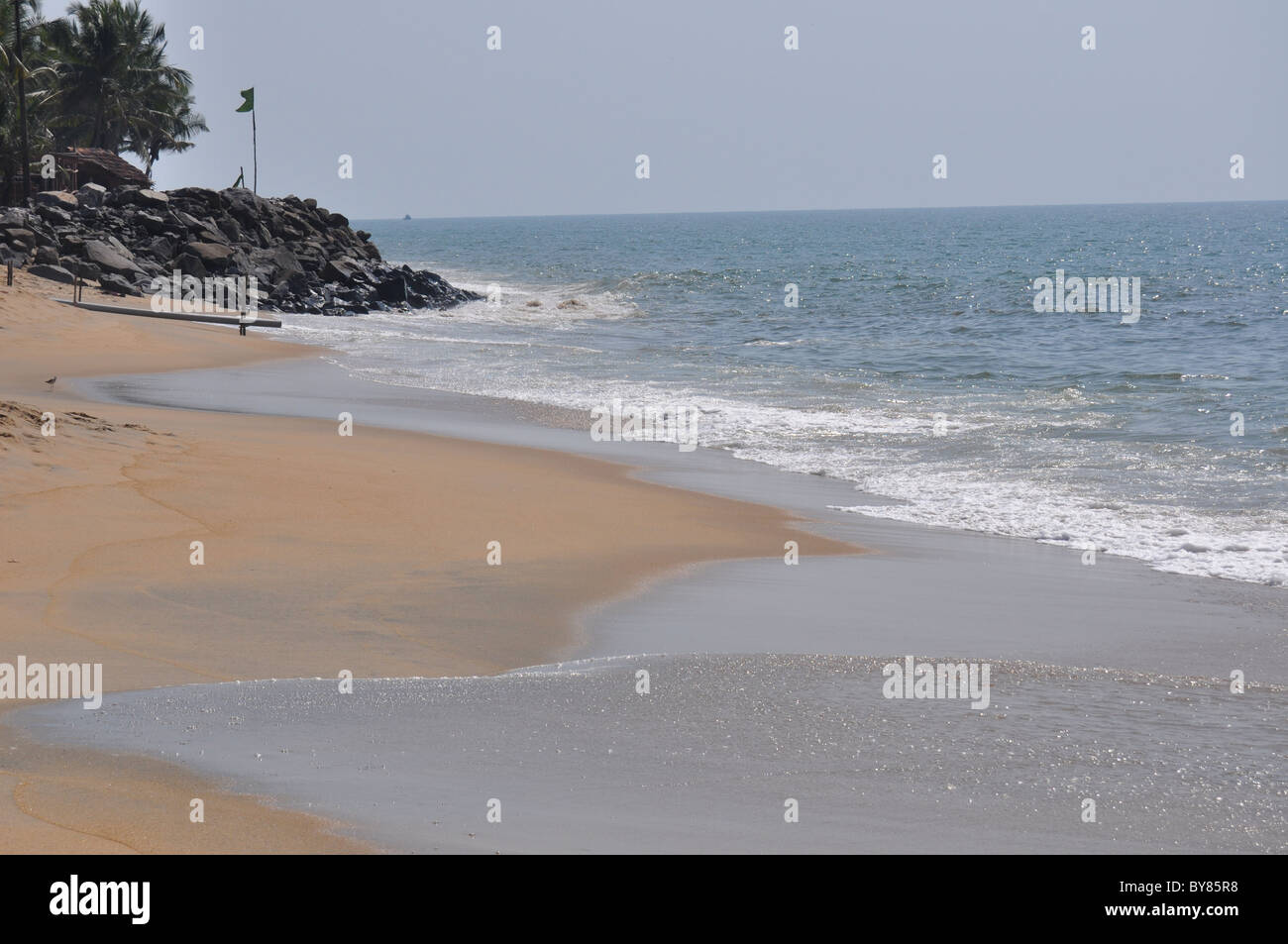 Man's puny efforts to fight sea erosion Stock Photo - Alamy
