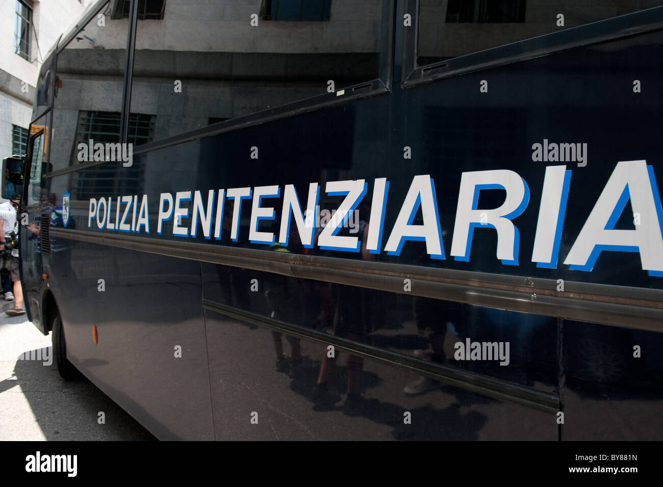 A Penitentiary Police van for prisoner transportation Milan Italy Stock ...