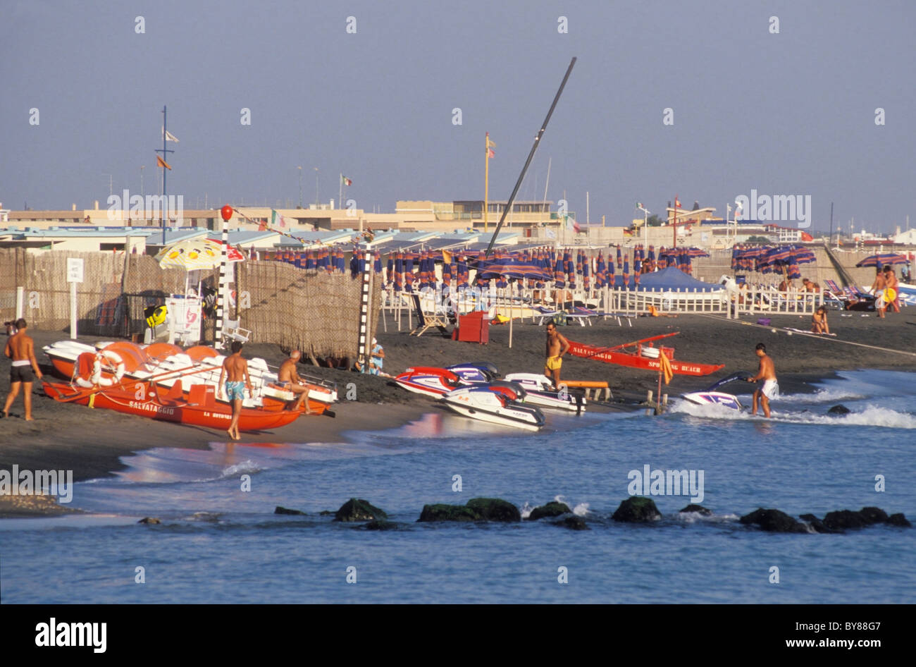 BEACH, LIDO DI OSTIA, ROME, ITALY Stock Photo - Alamy