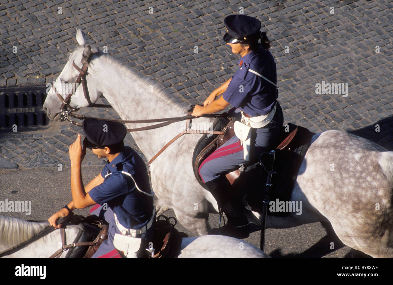 MOUNTED POLICE, ROME, ITALY Stock Photo - Alamy