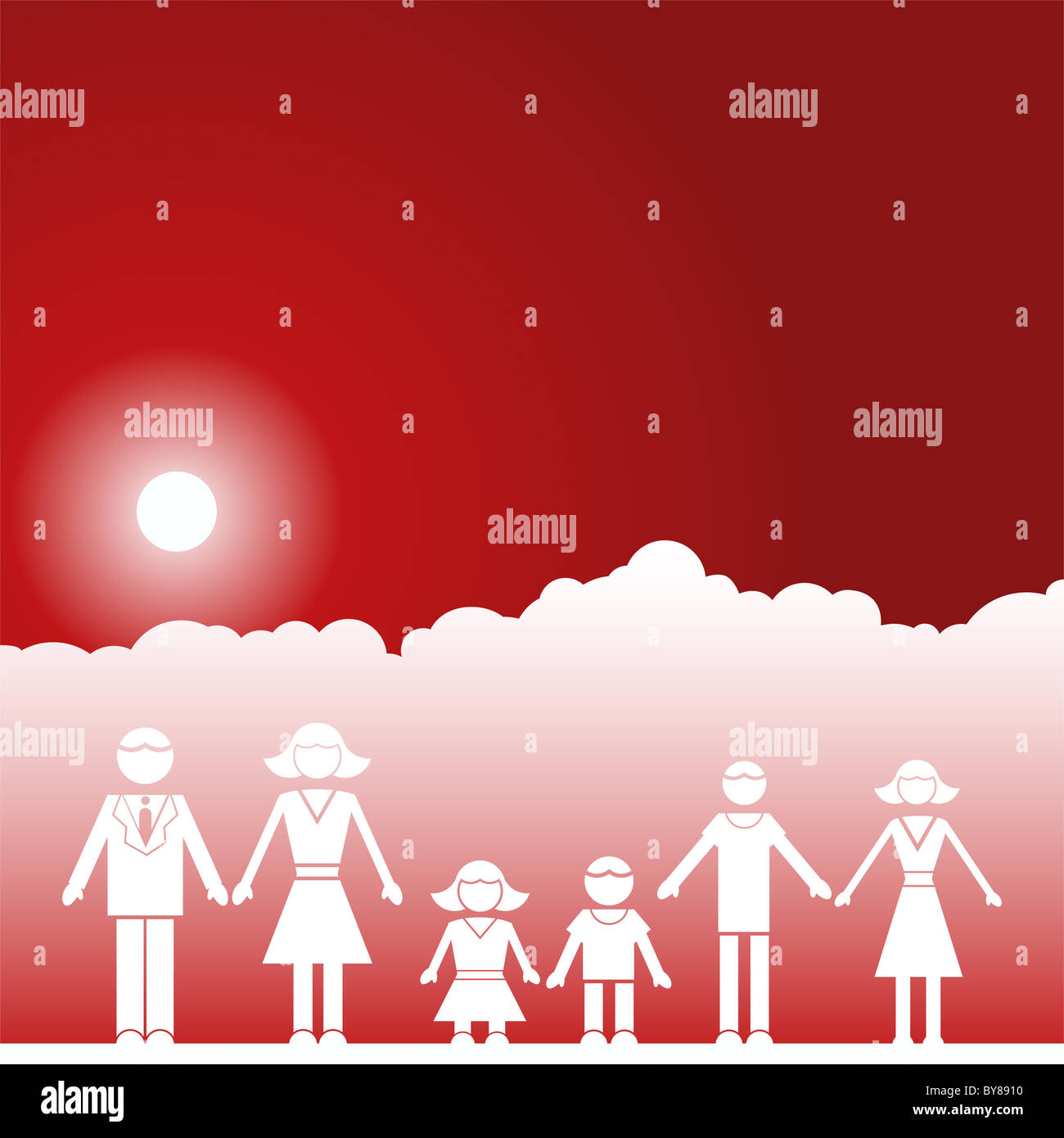 An image of a family with background Stock Photo - Alamy