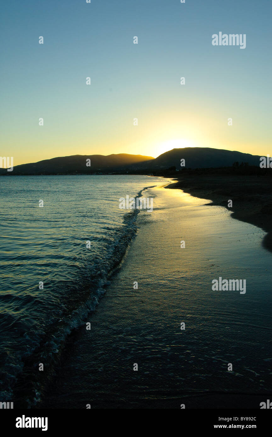 Beautiful beach sunset Zakynthos, greece Stock Photo - Alamy