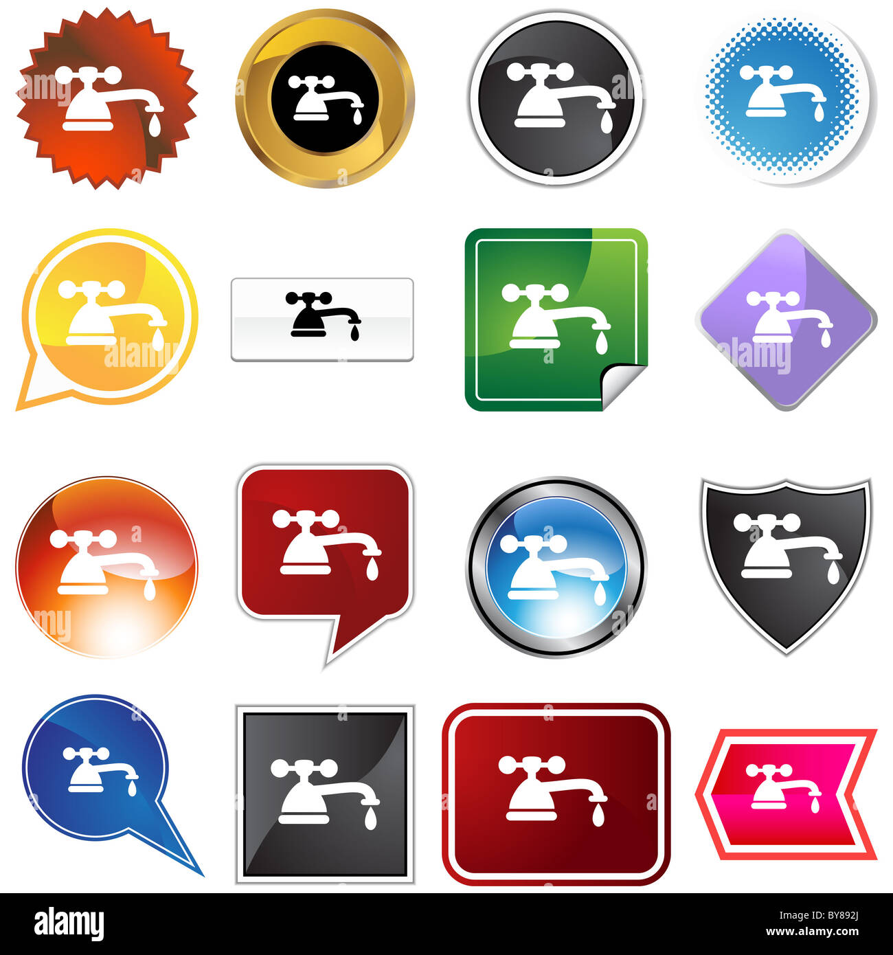 Faucet icon isolated on a white background Stock Photo - Alamy