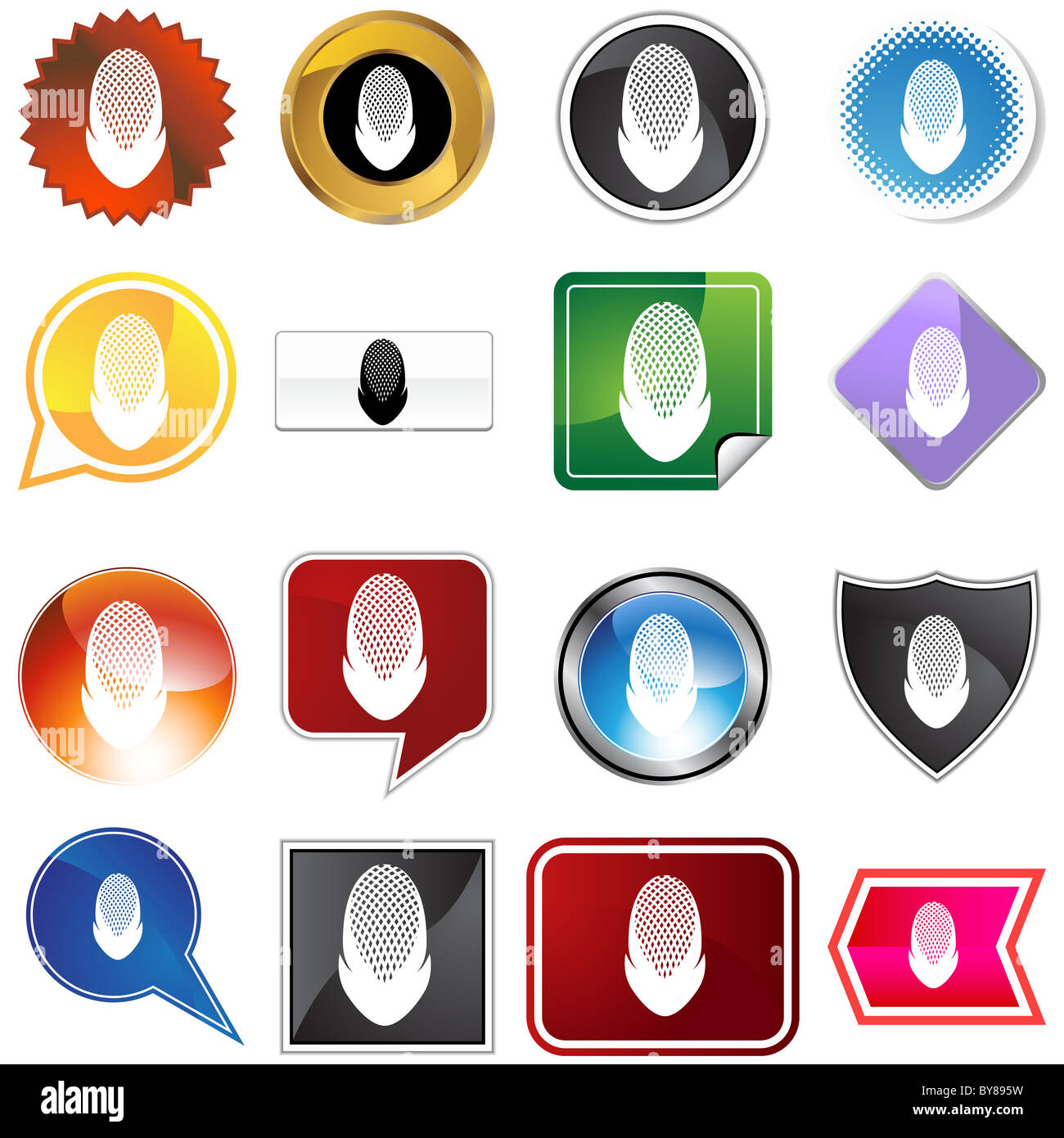 Fencing helmet variety set isolated on a white background Stock Photo ...