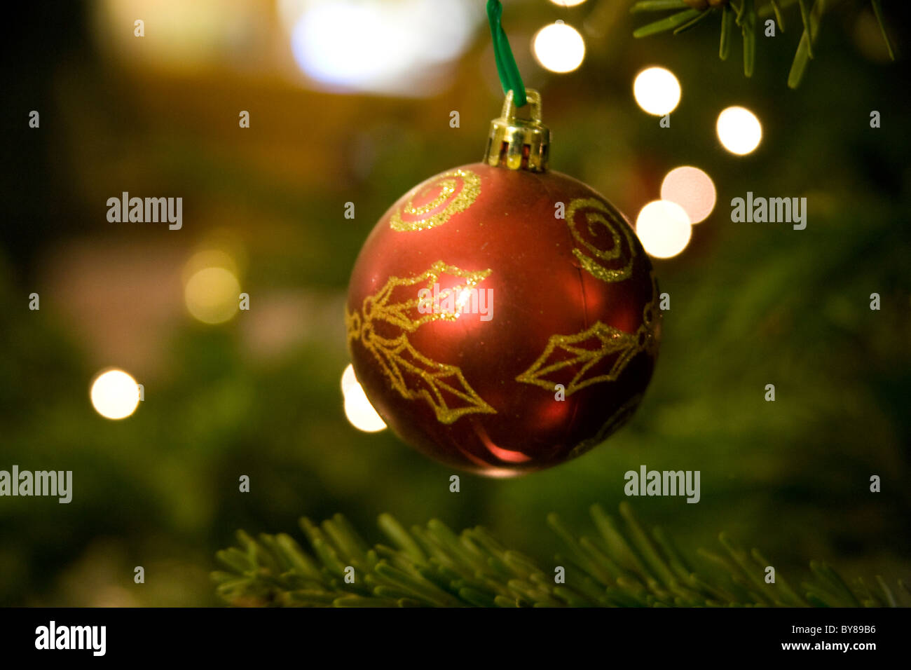 Christmas decoration hanging from a tree Stock Photo - Alamy
