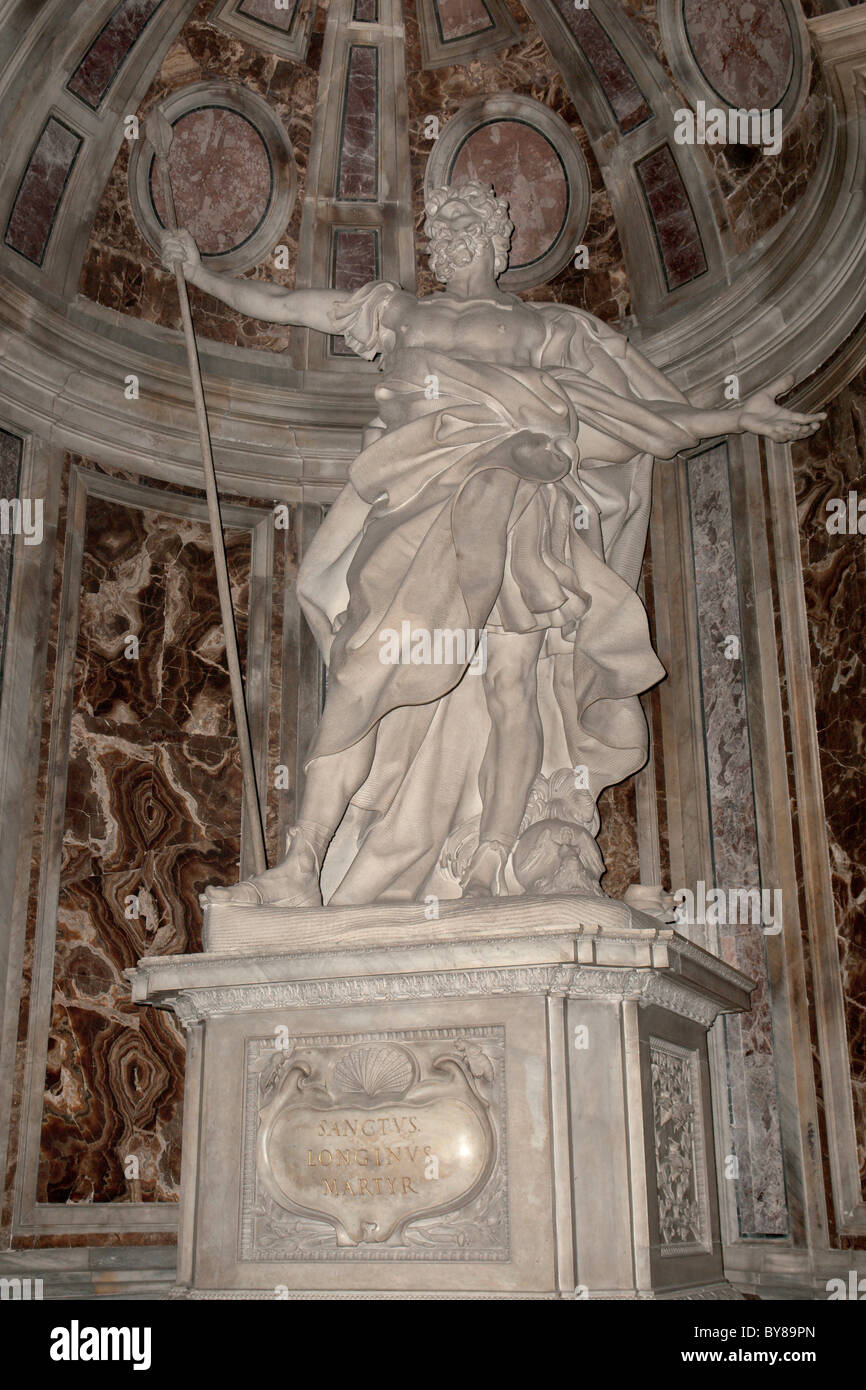 Giant statue of Saint Longinus inside Saint Peter's basilica Stock ...