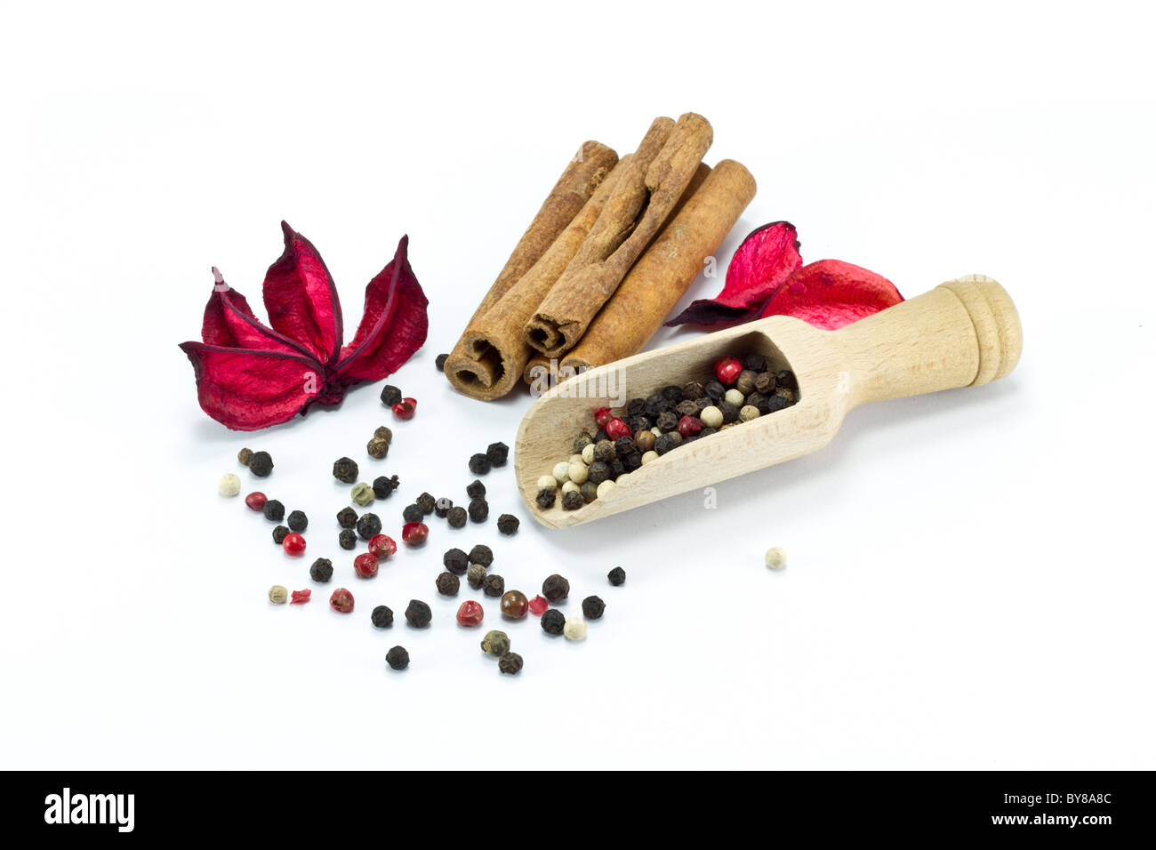 Mixed chili peppers on Cut Out Stock Images & Pictures - Alamy