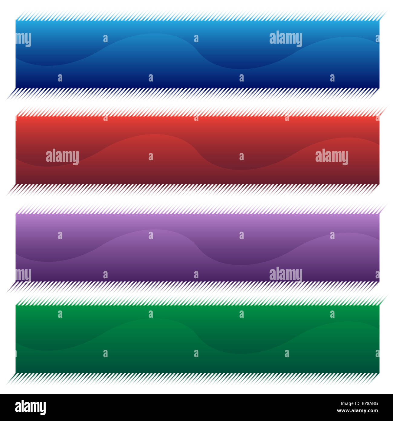 Set of colorful banners with multiple wave pattern Stock Photo - Alamy