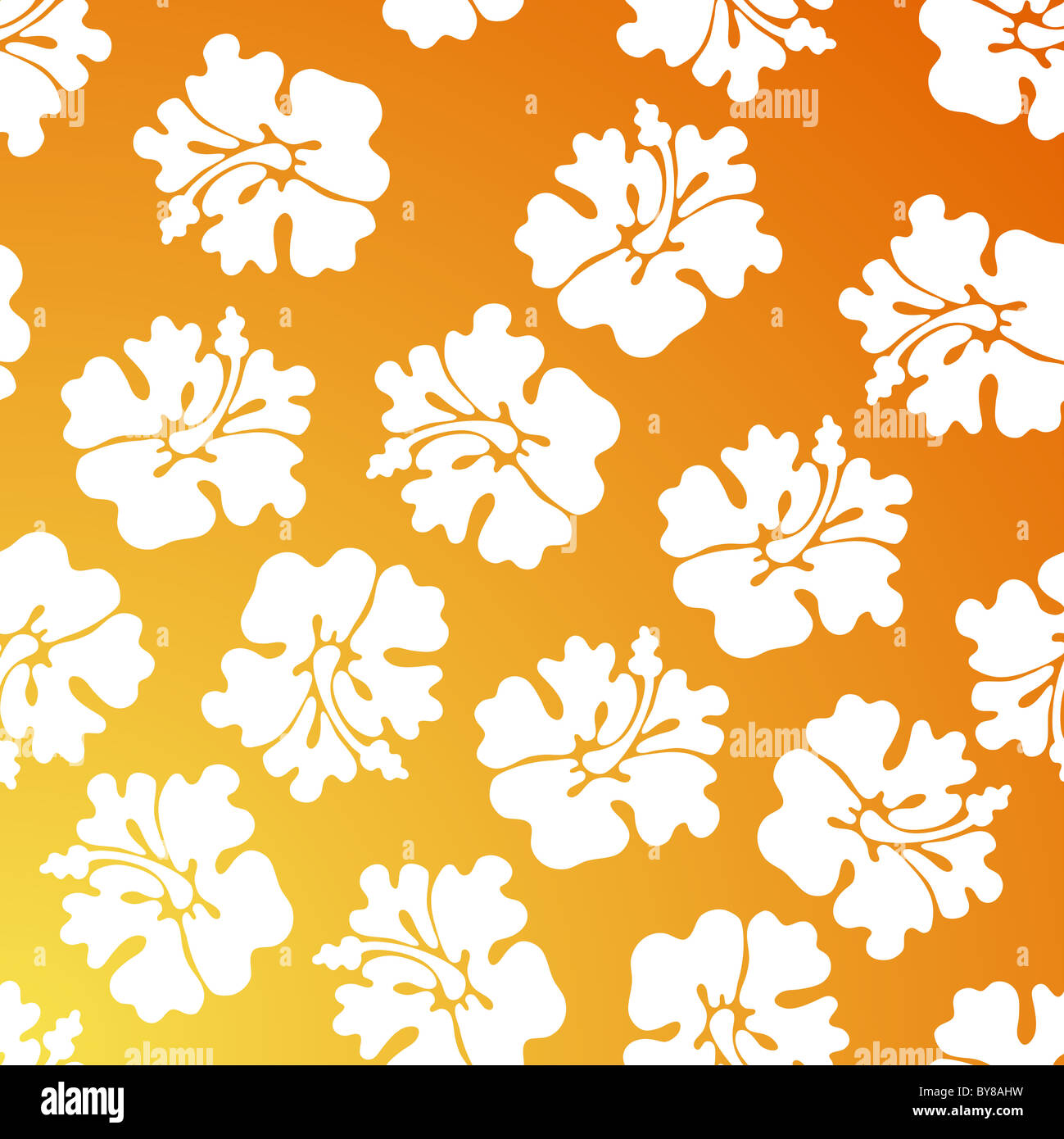 A repeating pattern of a hibiscus flower Stock Photo - Alamy
