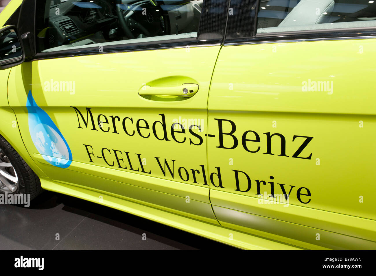 Mercedes-Benz F-Cell hydrogen fuel cell car at the 2011 North American ...