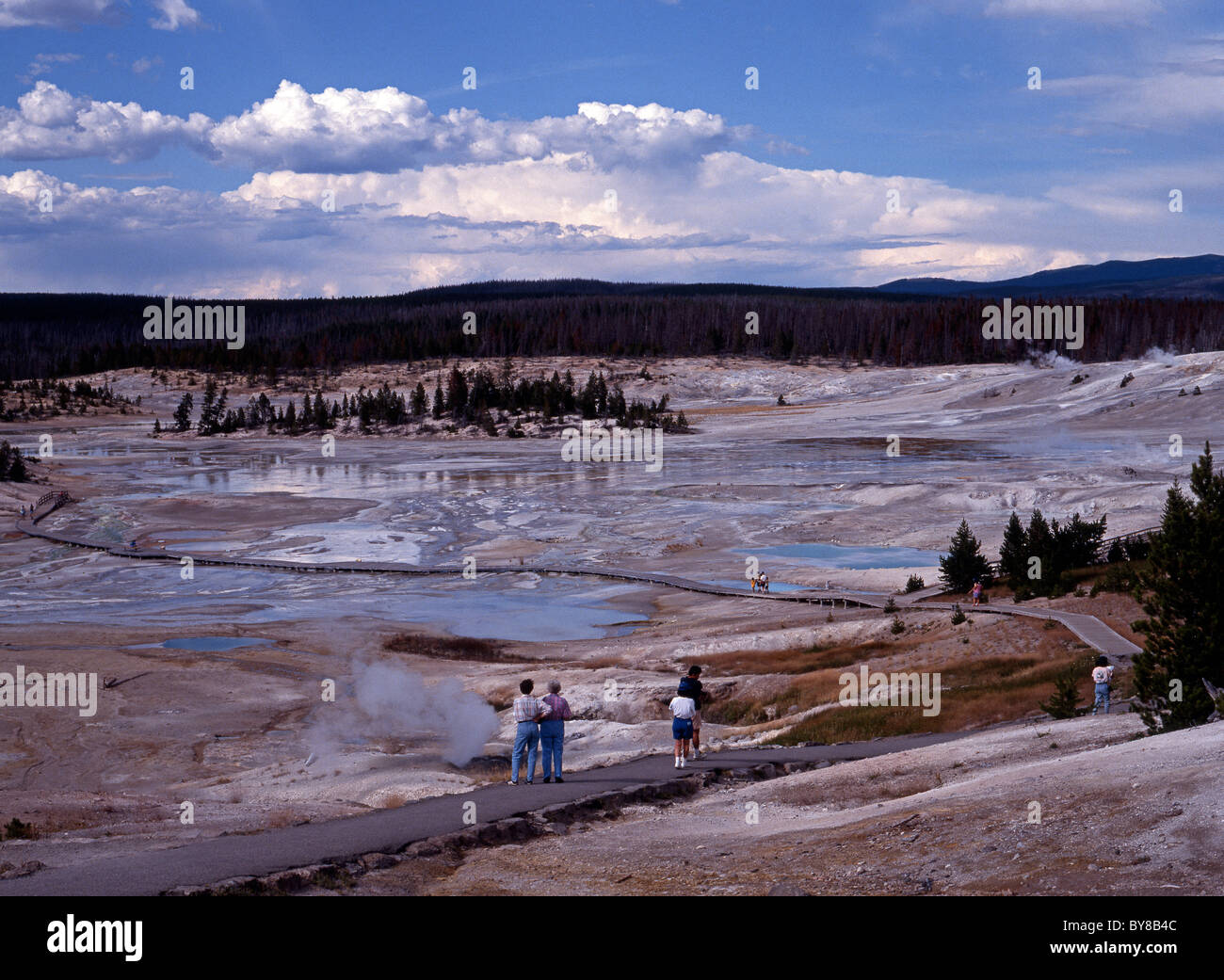 Norris Geyser Basin, Yellowstone National Park, Montana, USA Stock ...