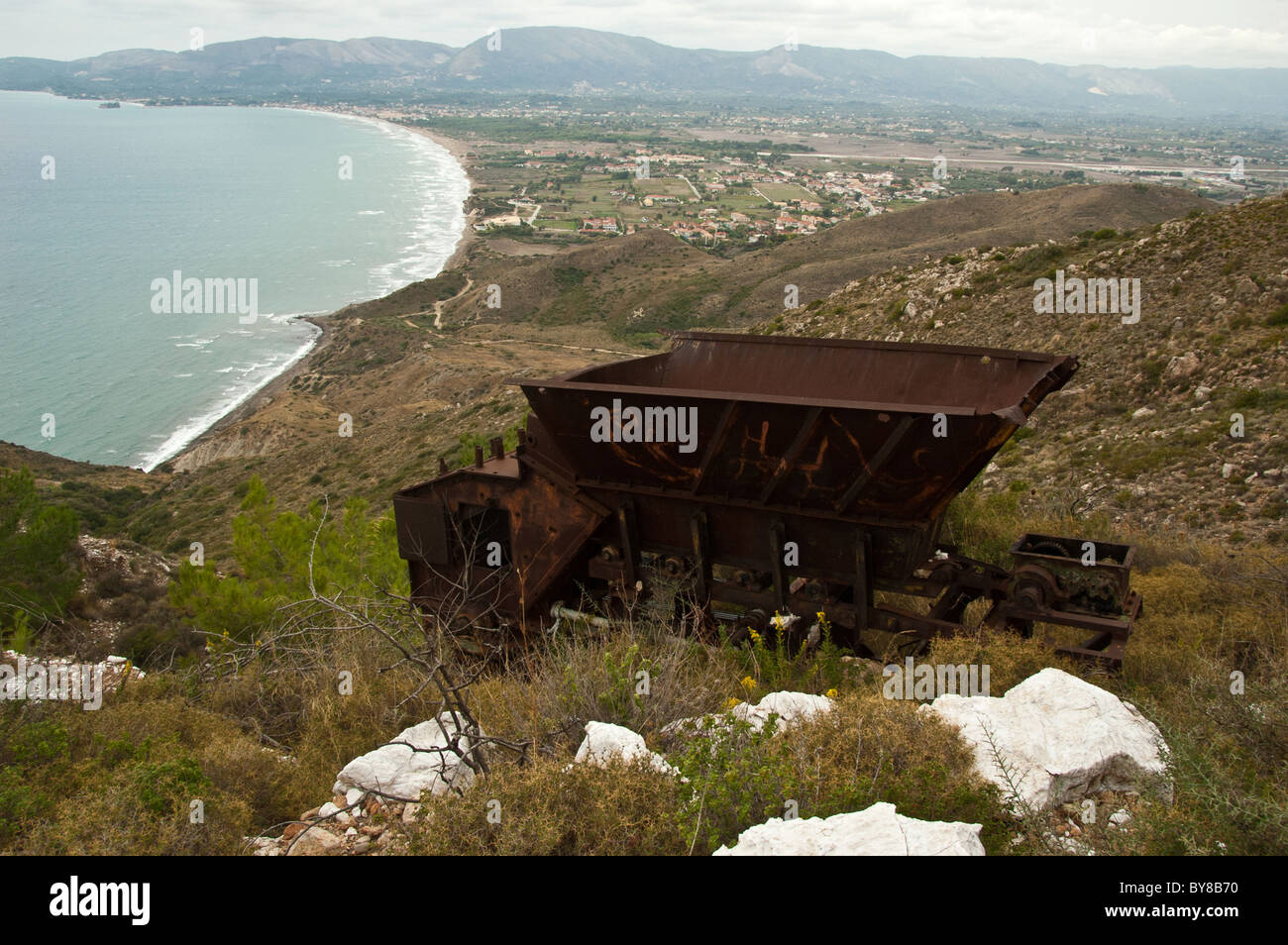 Rusting quarry equipment Stock Photo - Alamy