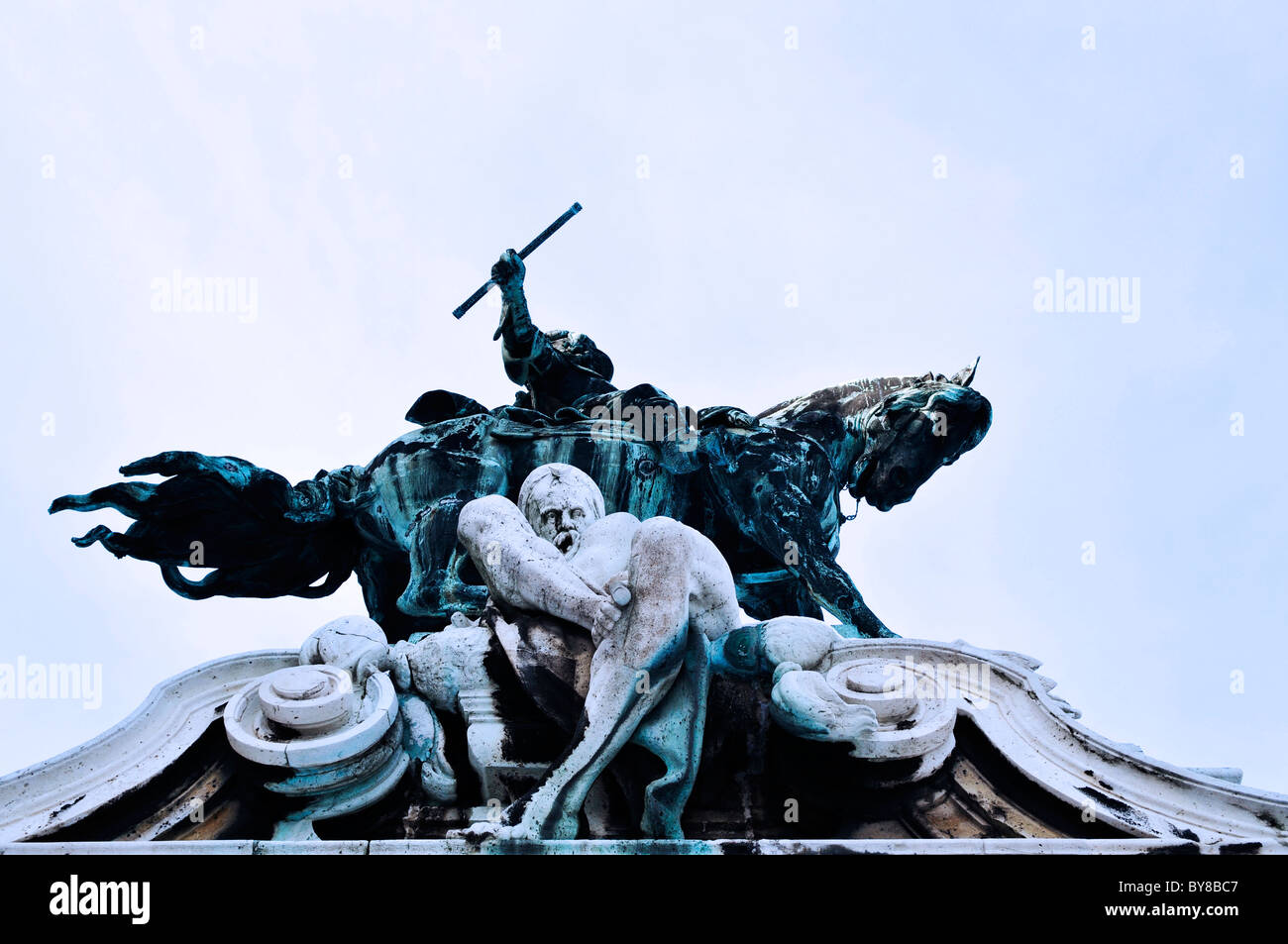 Statue at Buda Castle Hungary Budapest Stock Photo - Alamy
