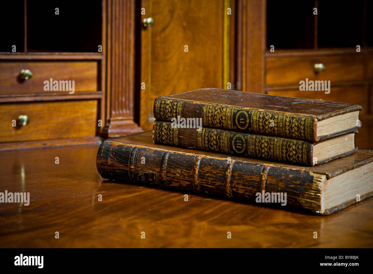 Stack Of Three Old Books Stock Photo - Alamy Stack Of Three Old Books Stock Photo - Alamy
