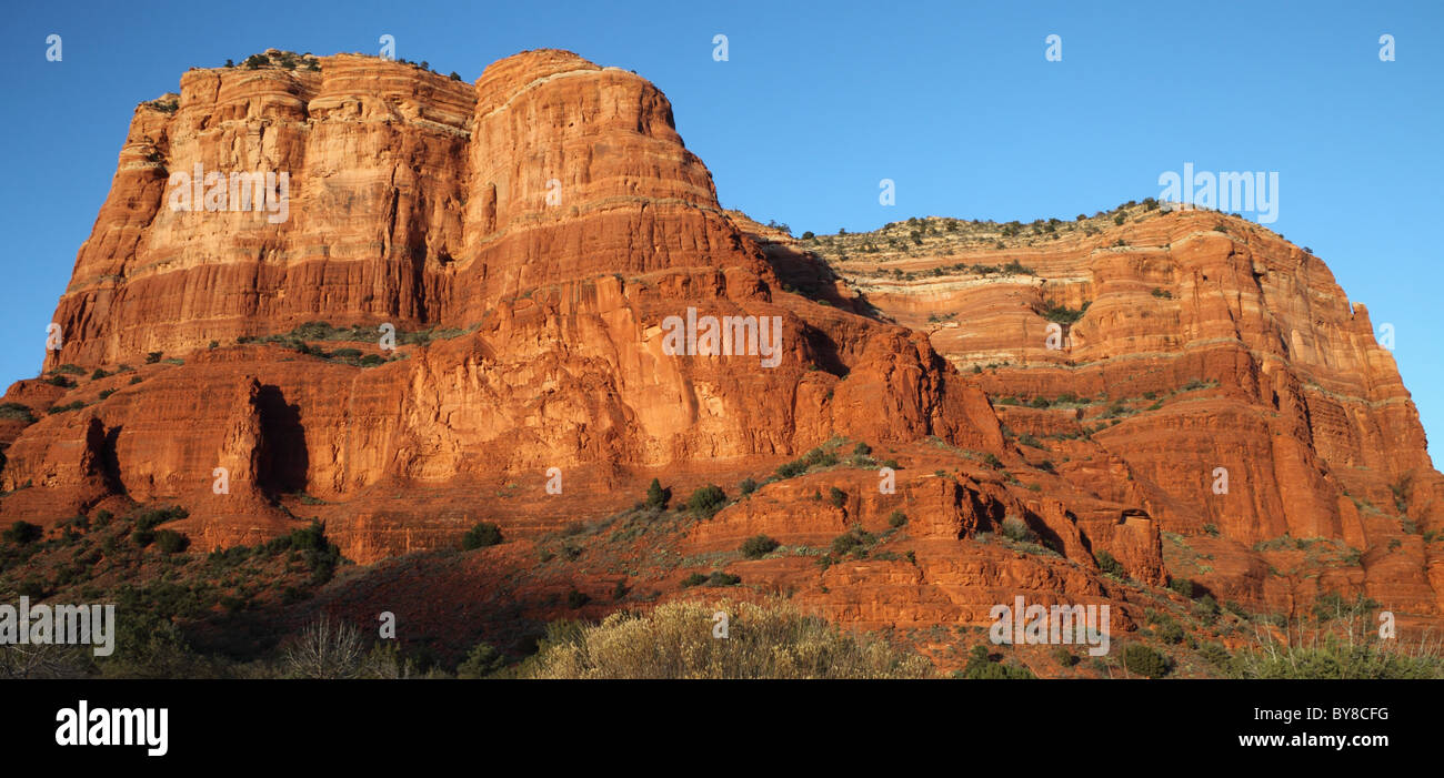 The Courthouse Butte at sunset Stock Photo - Alamy