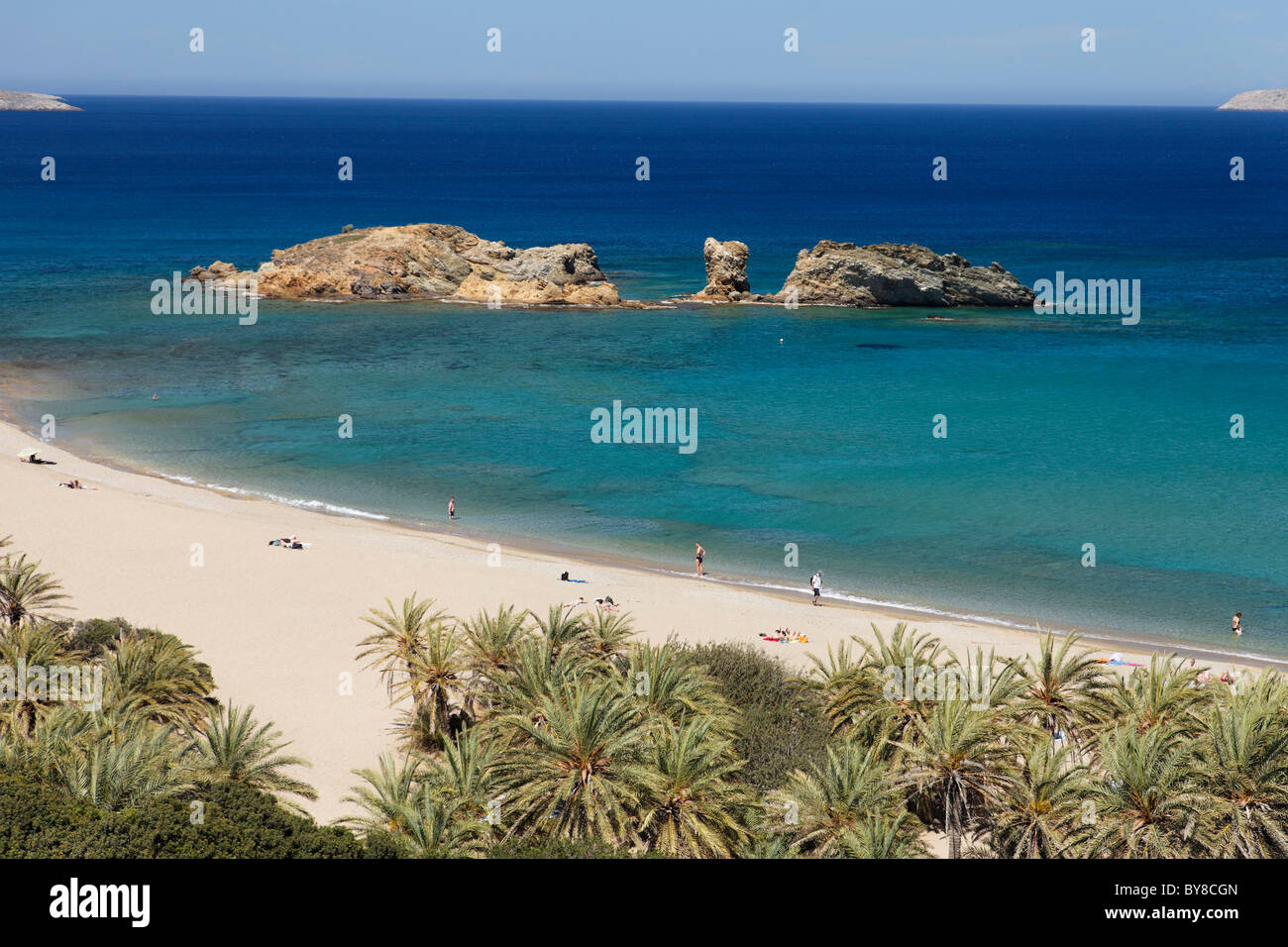 Palm beach of Vai (largest natural palm forest in Europe), Vai ...