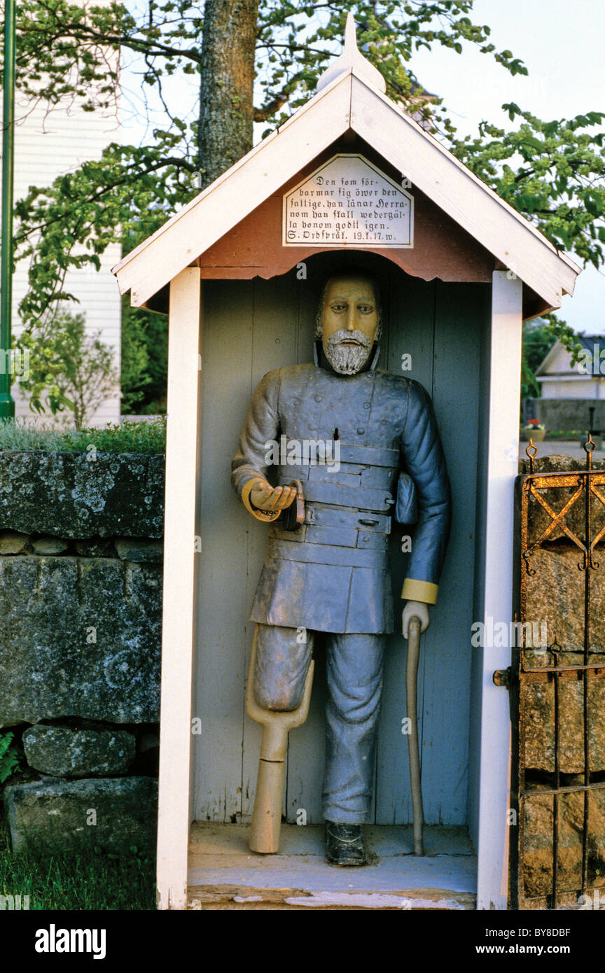 Vaivaisukko - a poor man statue outside of Vora kyrka (Parish Church ...
