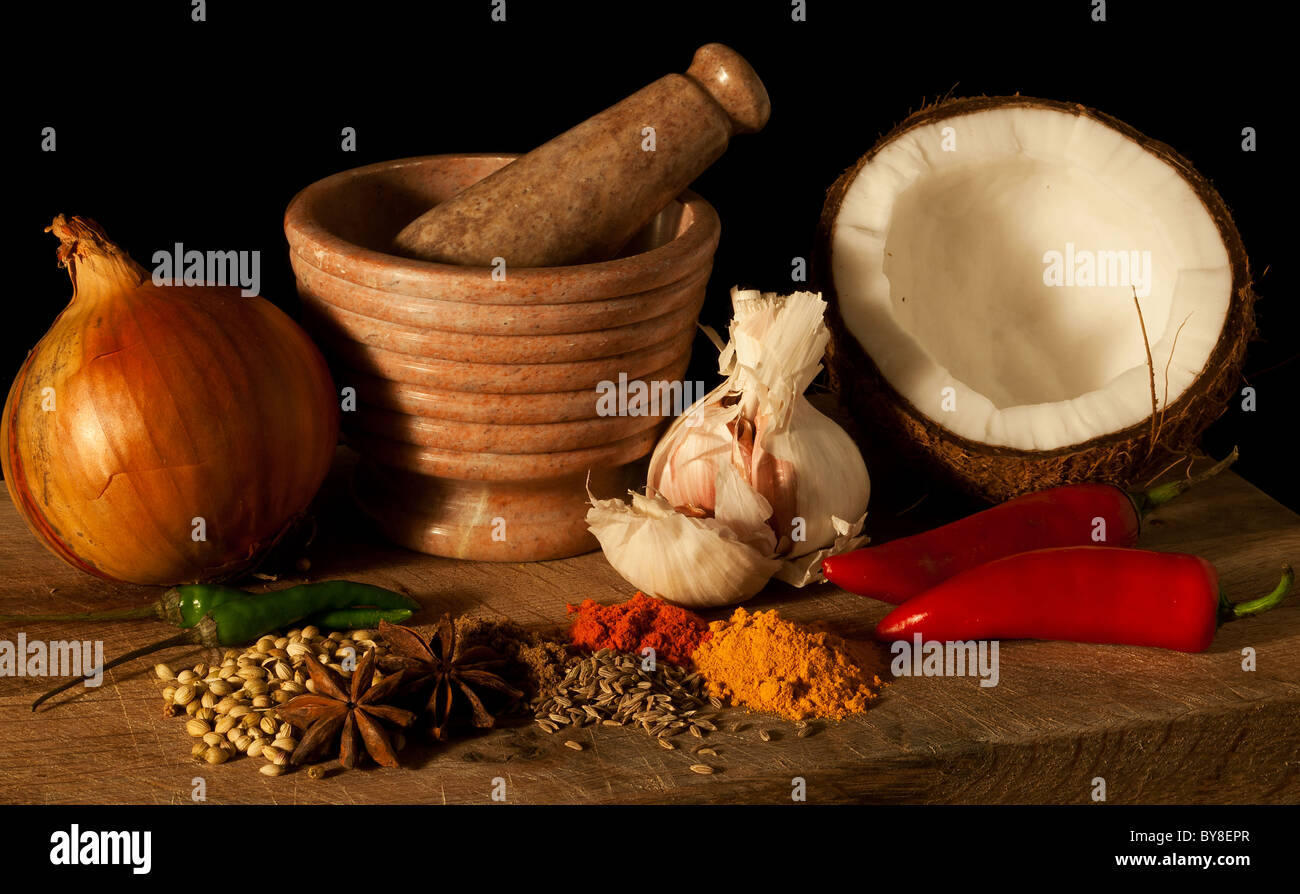Board of spices Stock Photo - Alamy