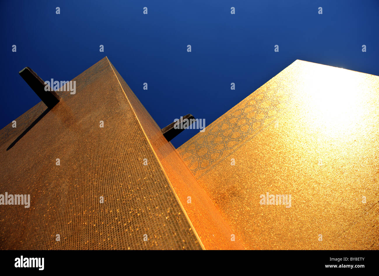 Gold Mosque in the Katara Cultural Village of Doha in Qatar Stock Photo ...