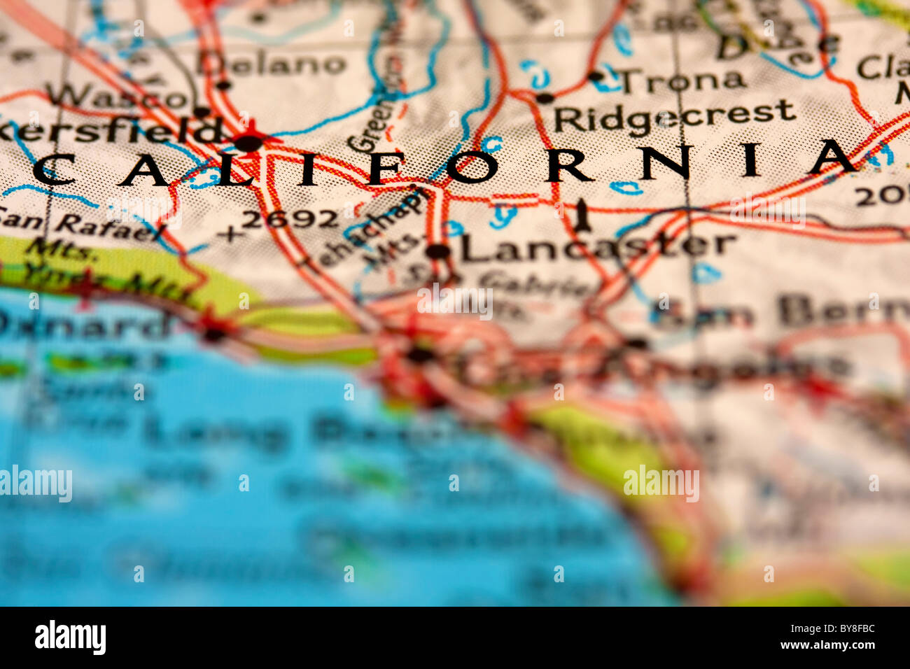 California sightseeing map hi-res stock photography and images - Alamy