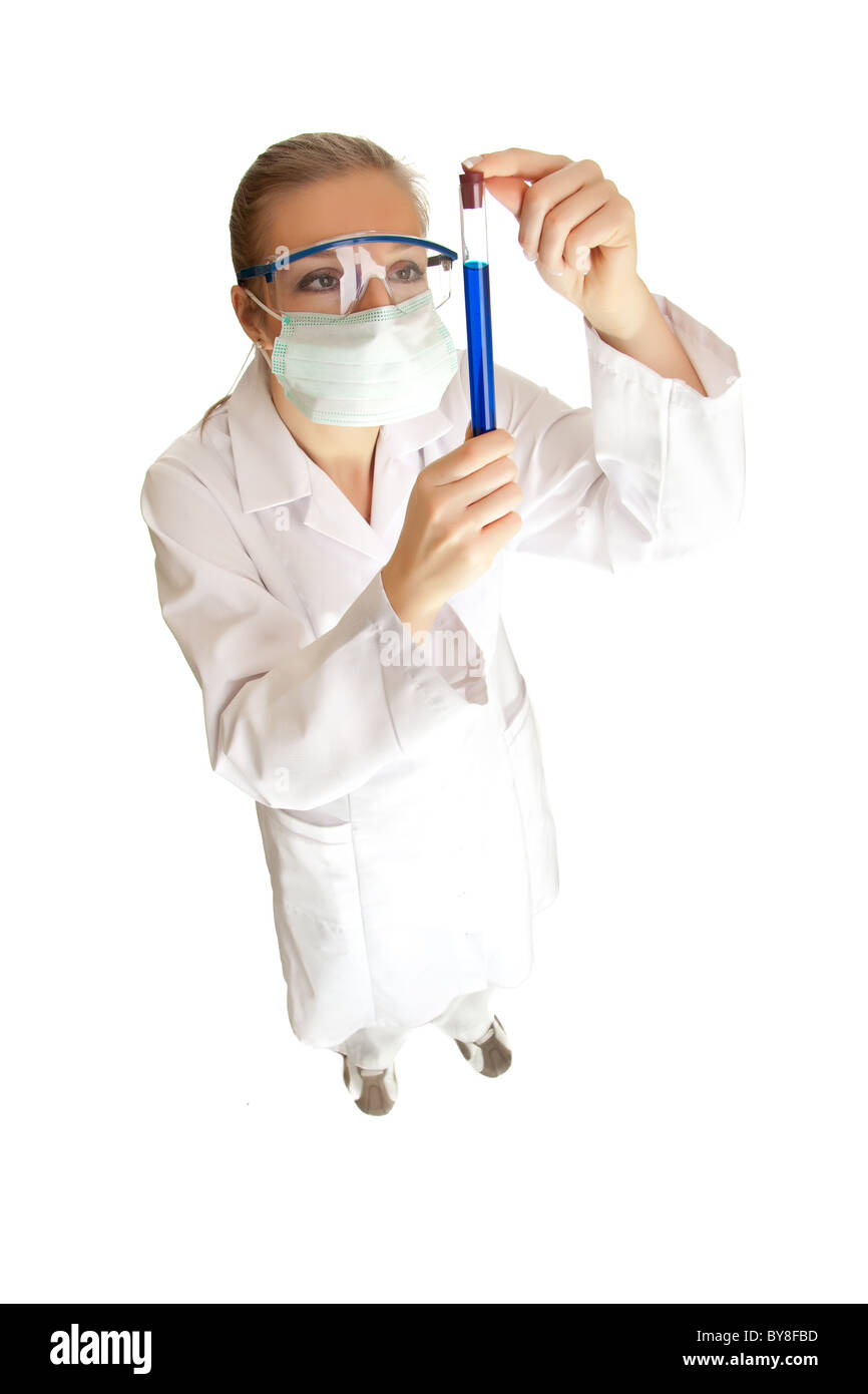 Female white lab coat Cut Out Stock Images & Pictures - Alamy
