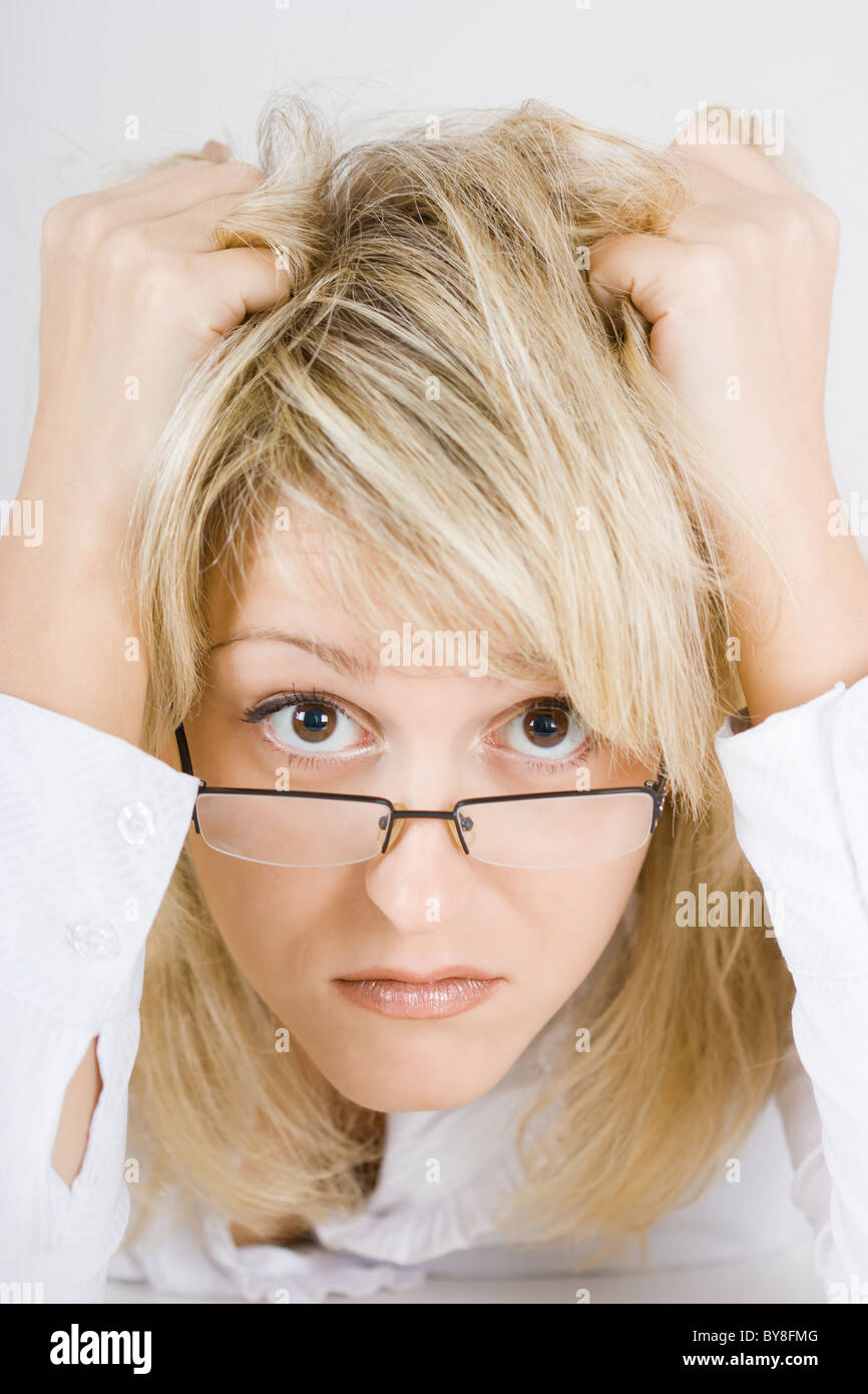Frazzled woman beauty hi-res stock photography and images - Alamy
