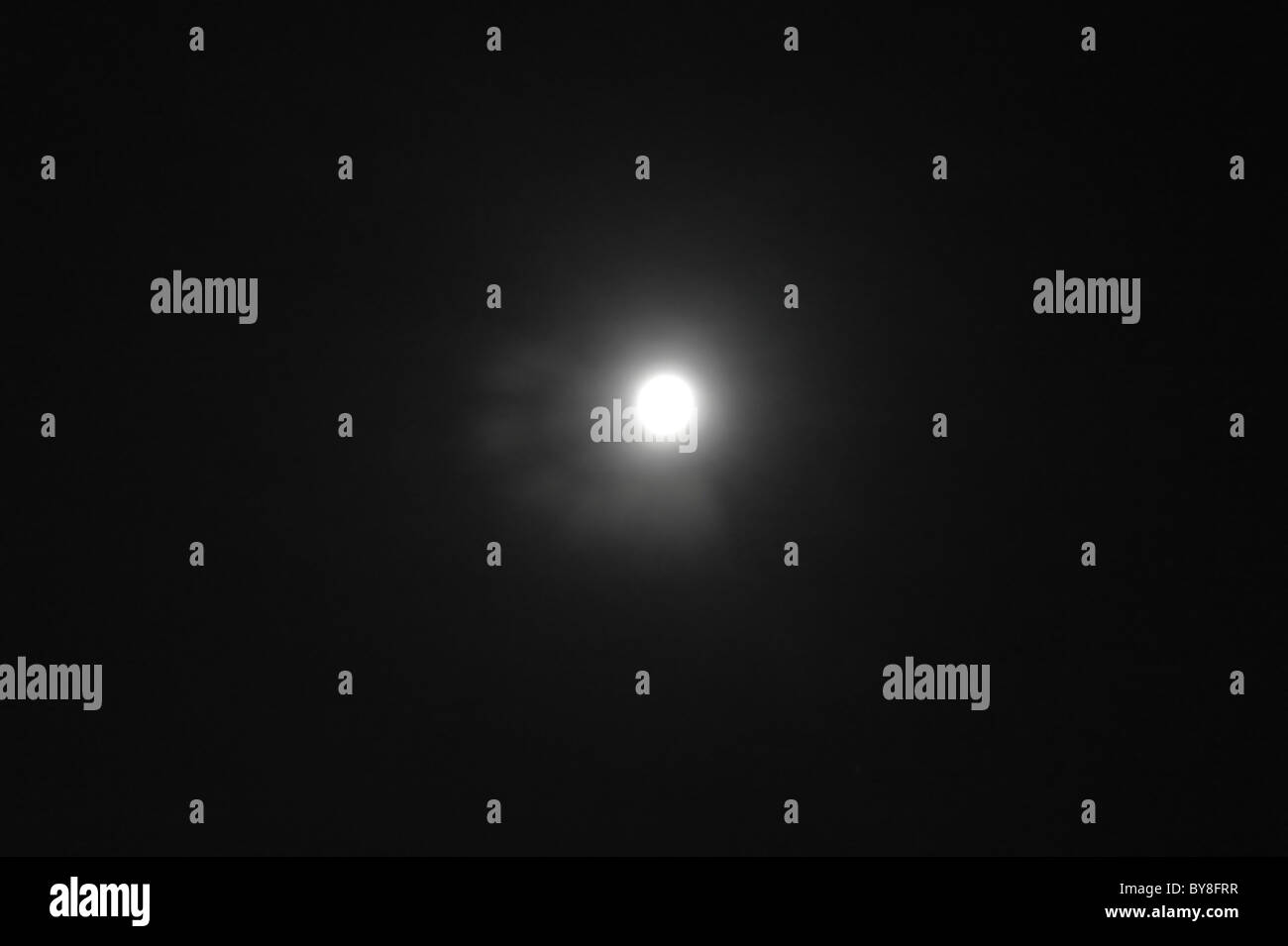 Winter full moon Black and White Stock Photos & Images - Alamy
