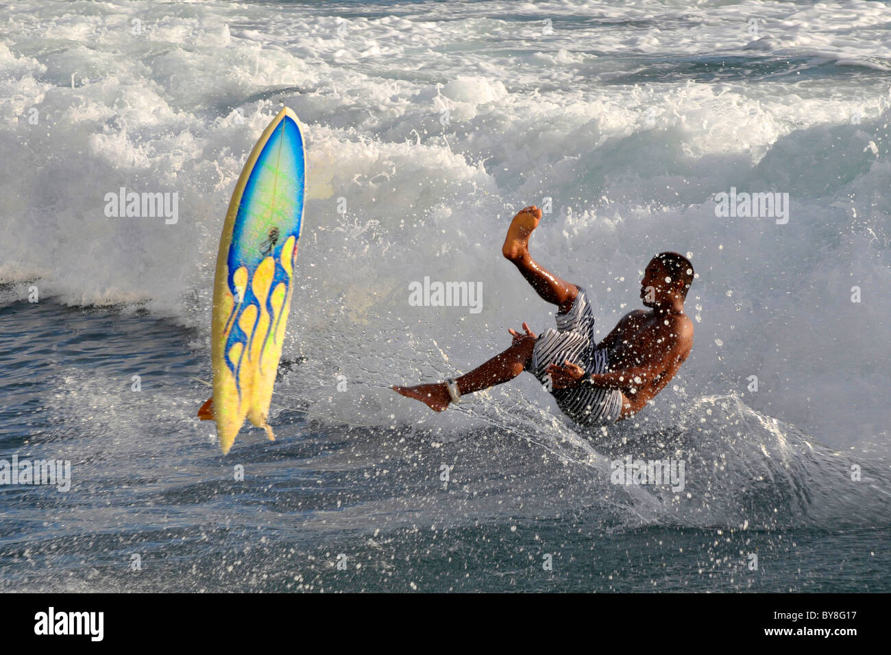 Falling off surfboard hi-res stock photography and images - Alamy