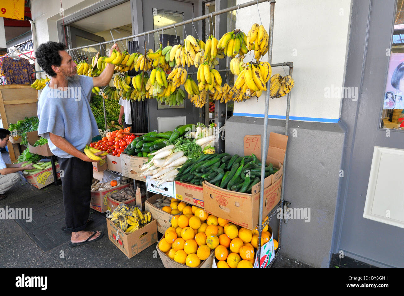 Fruits and Vegetables Chinatown Area Honolulu Hawaii Oahu Pacific Ocean ...