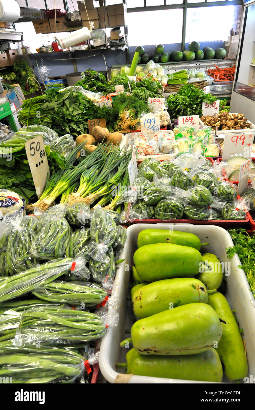 Fruits and Vegetables Display Chinatown Area Honolulu Hawaii Oahu ...