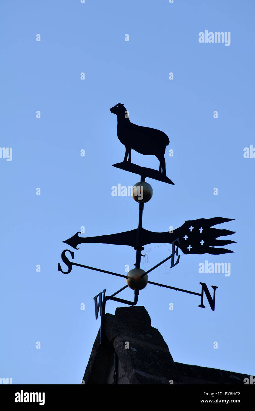 Weather vane in High Street, Broadway, Worcestershire, England, UK ...