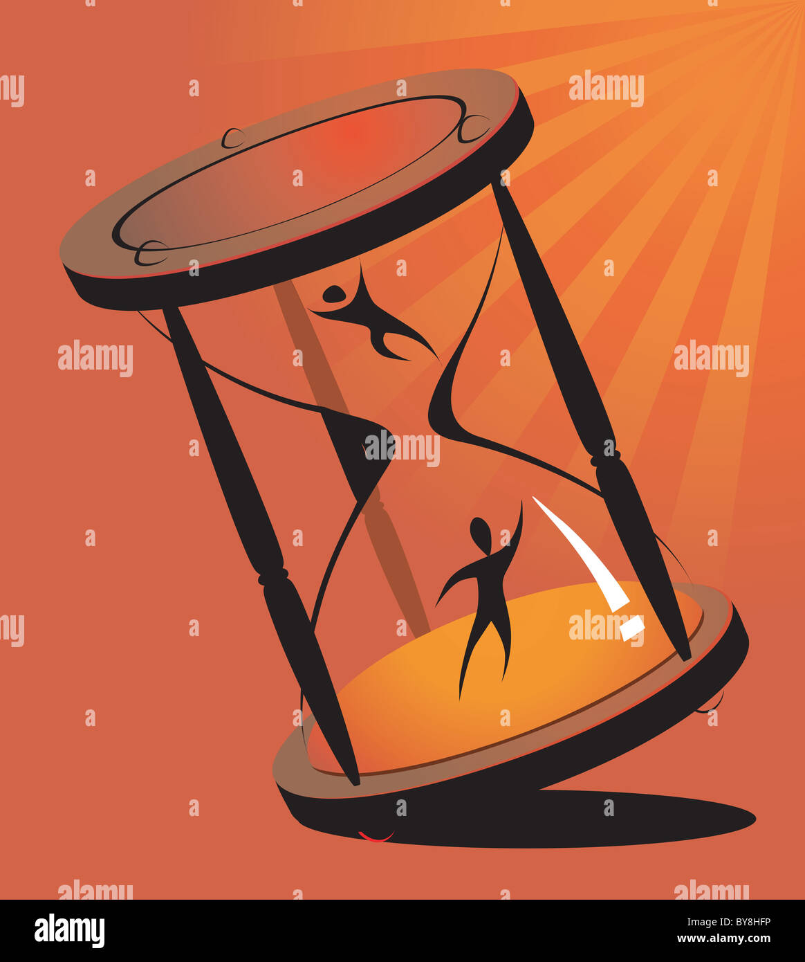 Dancing hour glass Stock Photo - Alamy