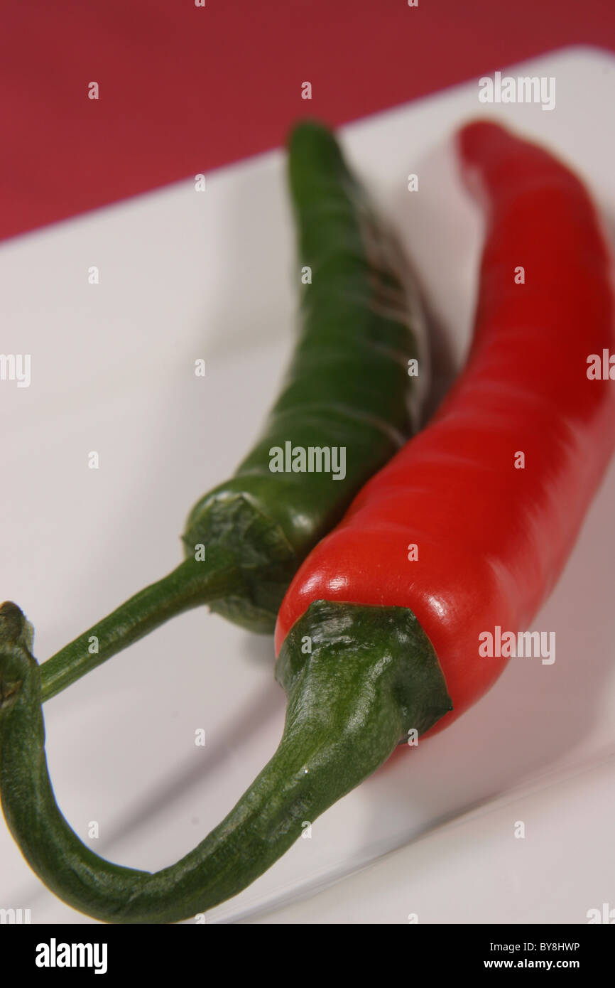 Fresh green chillies pepper hi-res stock photography and images - Alamy