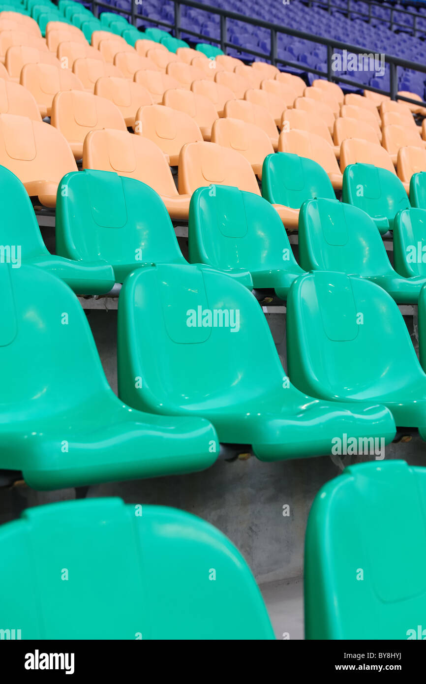Chairs in the sports stadium Stock Photo - Alamy