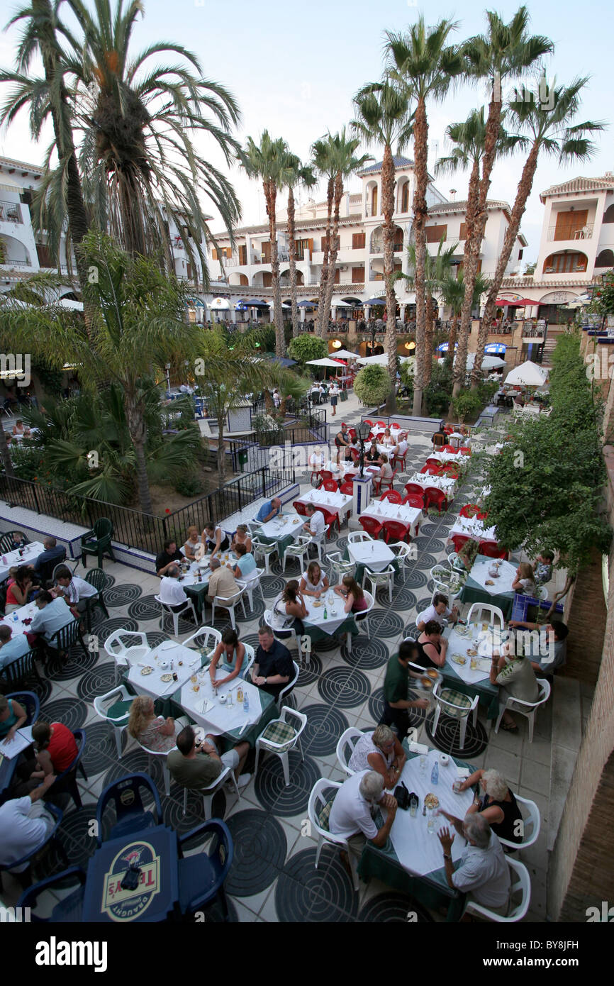 Spanish dining complex Stock Photo - Alamy