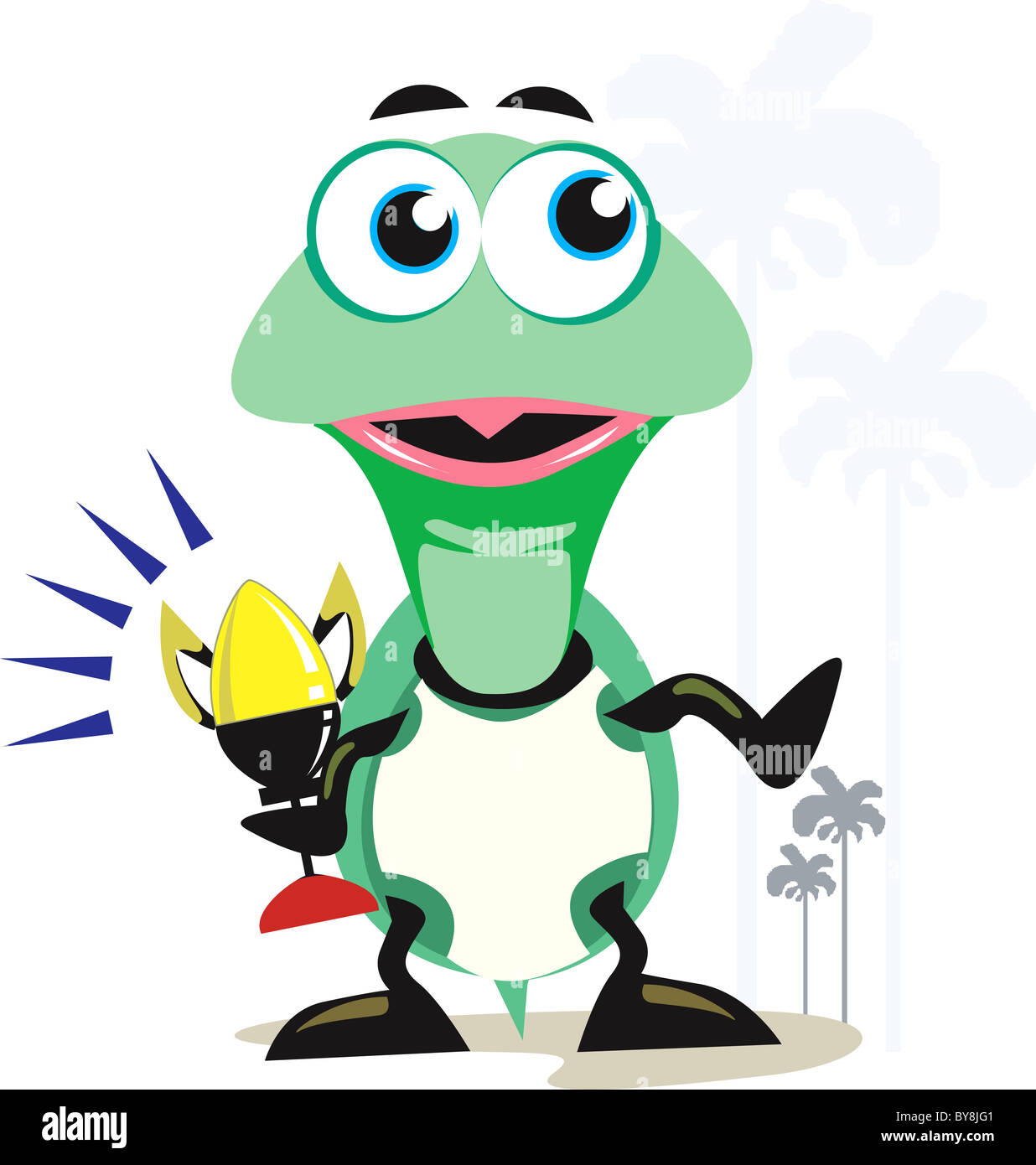 Tortoise with trophy Stock Photo - Alamy