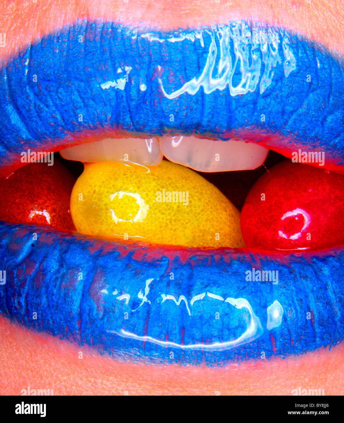 Fruit lips hi-res stock photography and images - Alamy