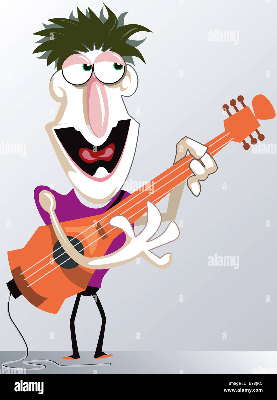 Cartoon guitar hi-res stock photography and images - Alamy