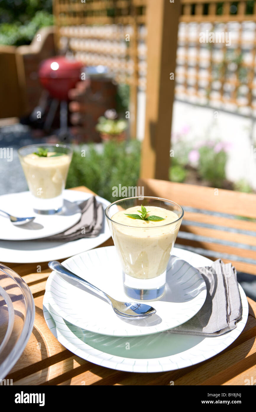 Gooseberry fool, with recipe Stock Photo - Alamy